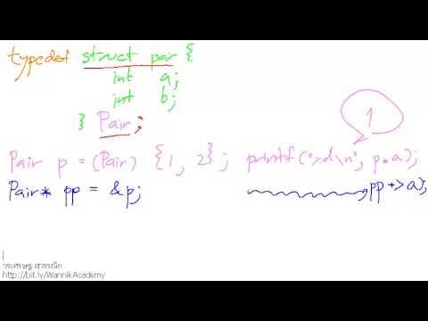 [C] ตัวชี้ไปยัง struct (pointer to struct ) - YouTube