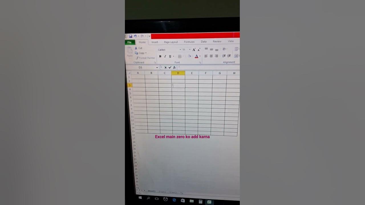 Excel Main Short Trick Se Zero Ko Add Karna Youtube