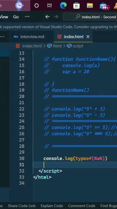 Q10 Typeofnan Javascript Questions Shorts Javascriptdev Youtube