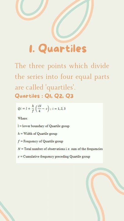 Quantiles | Types of quantiles | Quartiles, Deciles and Percentiles ...