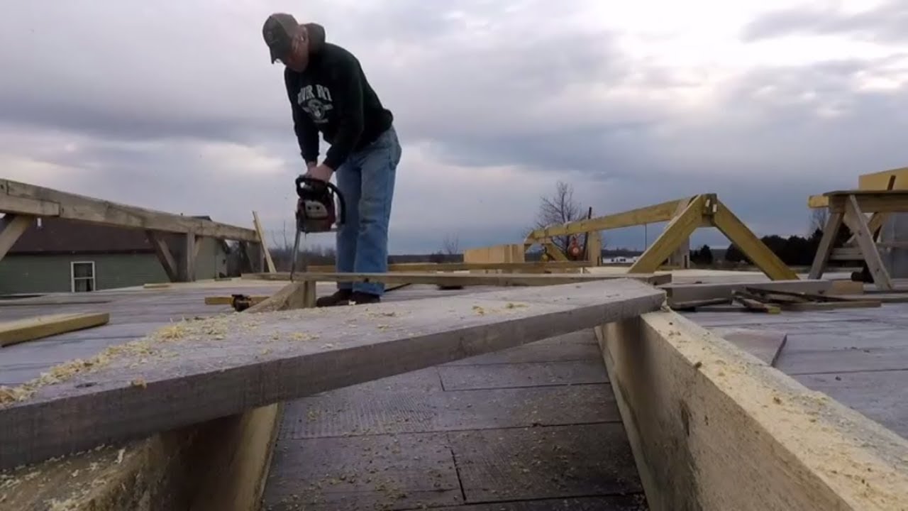 A Timber Frame Vlog #120 Building Shear Legs - YouTube