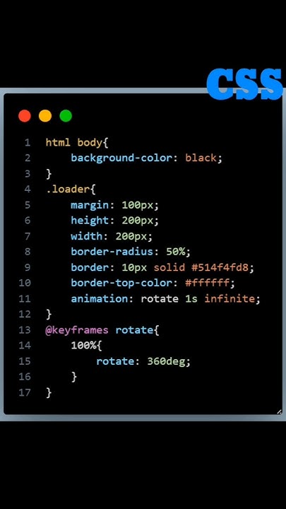 animated loader | power of css | tricks and animations - YouTube