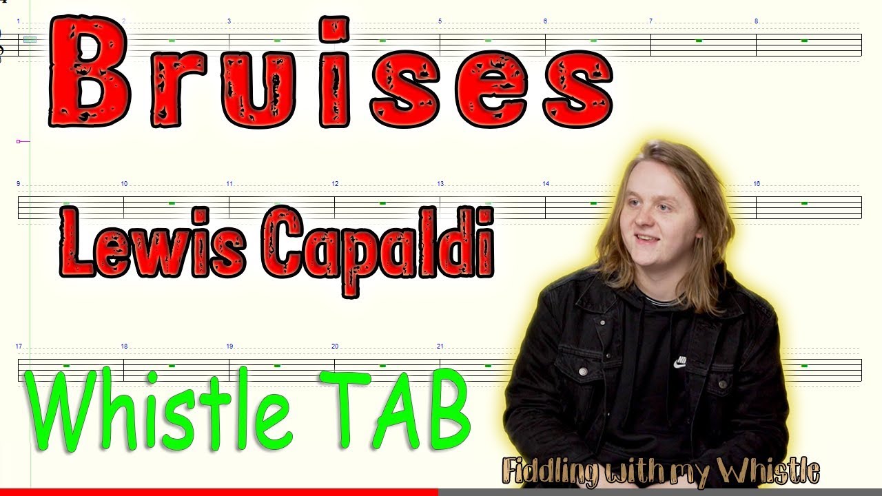 Bruises - Lewis Capaldi - Tin Whistle - Play Along Tab Tutorial - YouTube