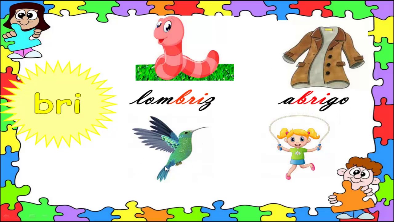PALABRAS CON LAS SÍLABAS BRA, BRE, BRI, BRO, BRU - YouTube
