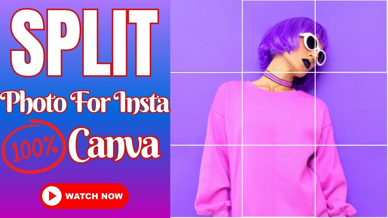 How to Split Images for Instagram Grid in Canva || Instagram puzzle ...