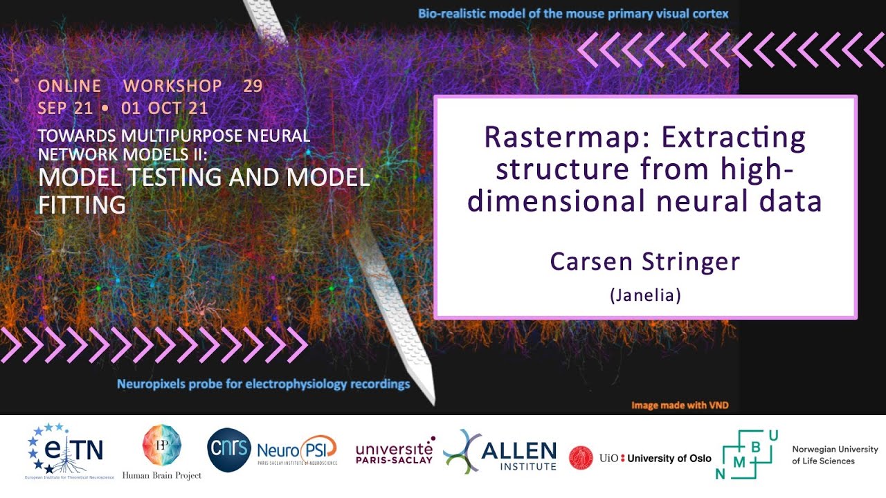 Carsen Stringer - Rastermap: Extractingstructure from high-dimensional neuraldata - YouTube