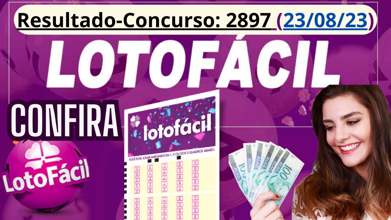 Lotofácil: resultado Concurso 2897 (23/08/2023 - YouTube