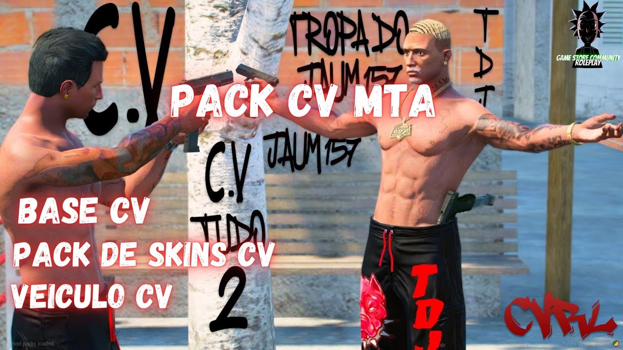 Pack da CV para MTA (Favela CV, Skins CV, Veiculos CV) - YouTube