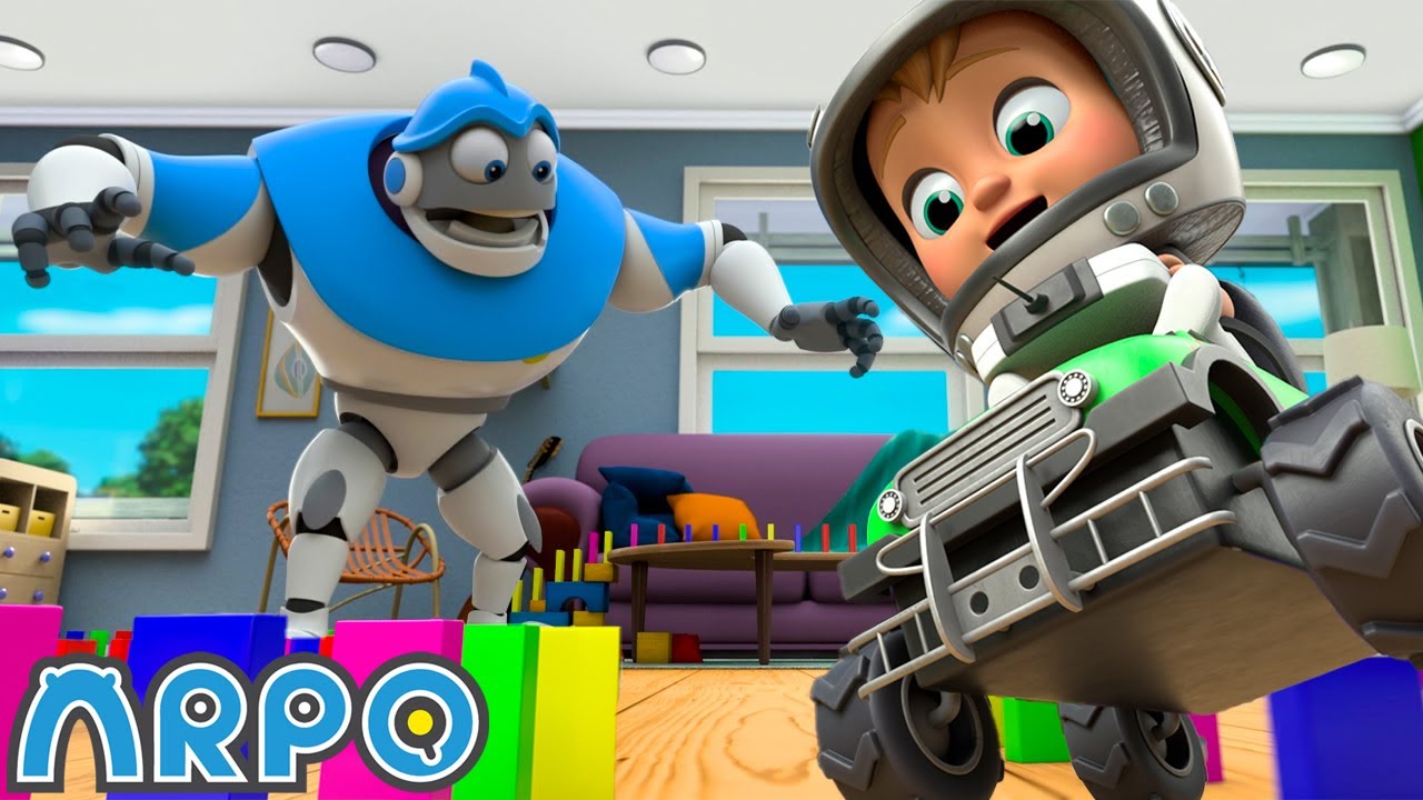 Protect the Dominoes! | ARPO The Robot | Funny Kids Cartoons | Kids TV Full Episode Compilation ...