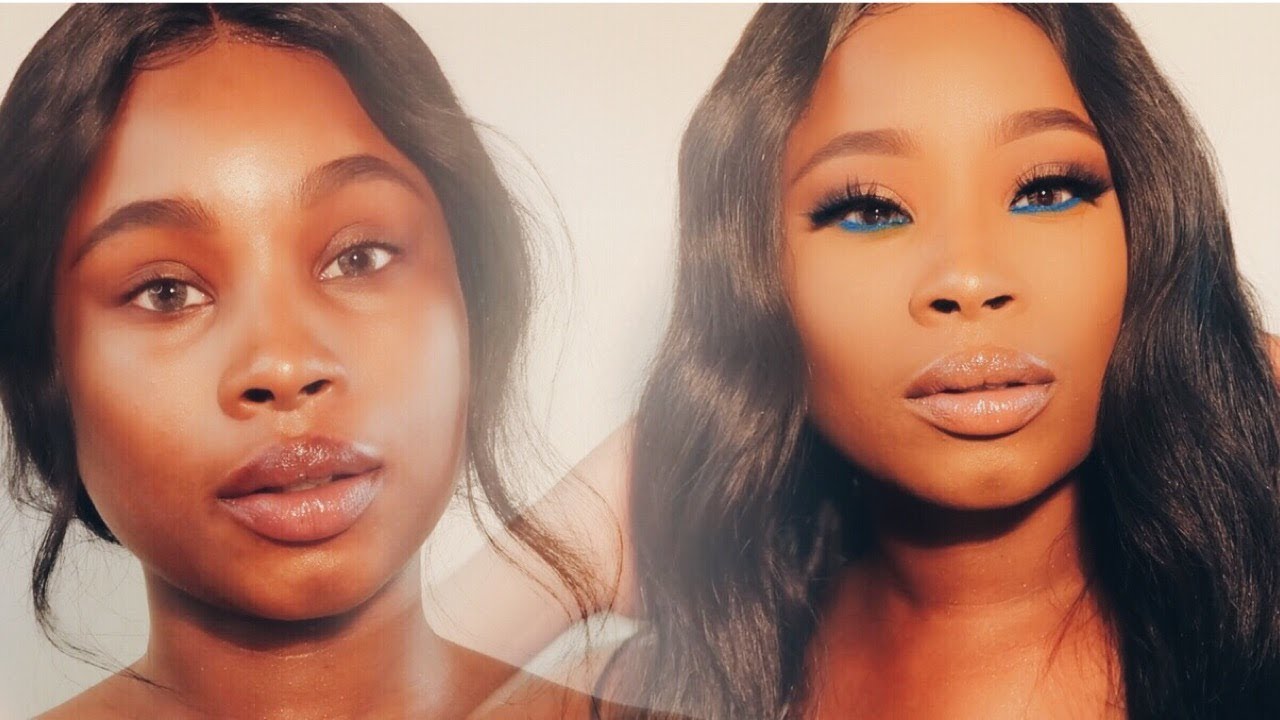 Drugstore Full Coverage Makeup Transformation Dark Skin Youtube