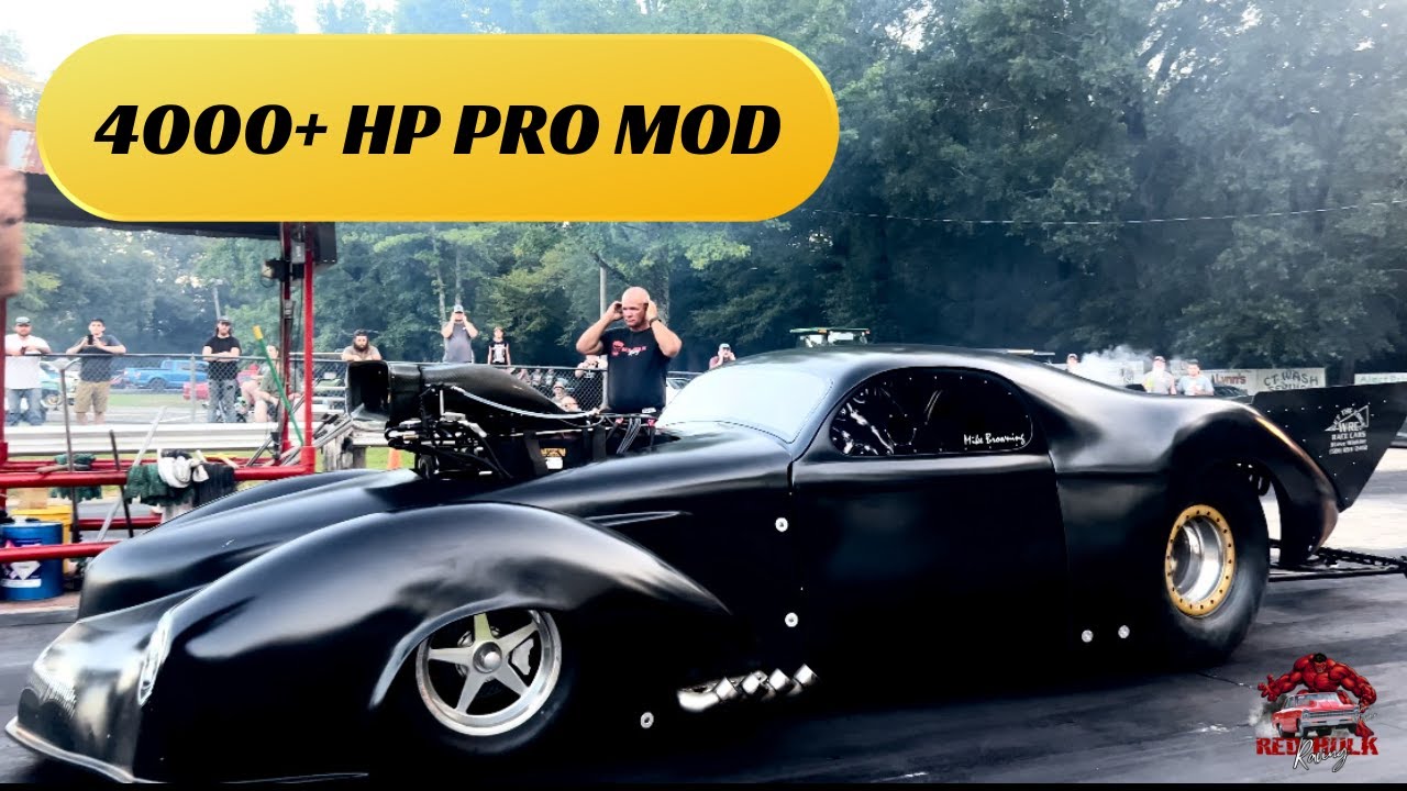 😲UNBELIEVABLE DRAG RACE: 4000+ HP PRO MOD RACECAR - RACERS 1st PASS IN ...