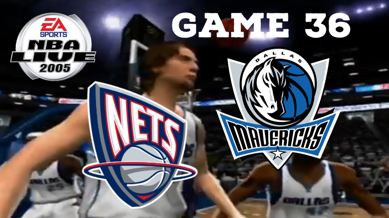 NBA Live 05 New Jersey Nets Season Sim: Game 36 @ Mavericks - YouTube