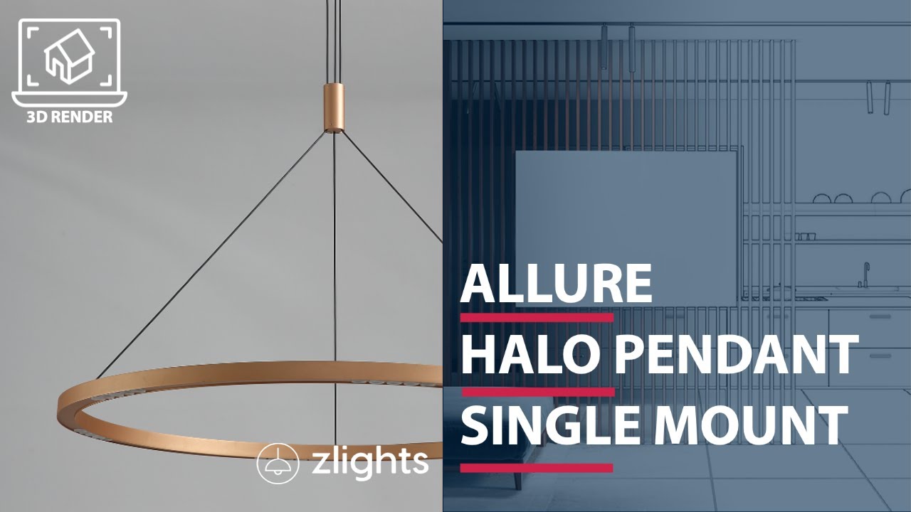 Allure Round Single Mount | Bespoke Lighting Design | 3D Visualisation ...