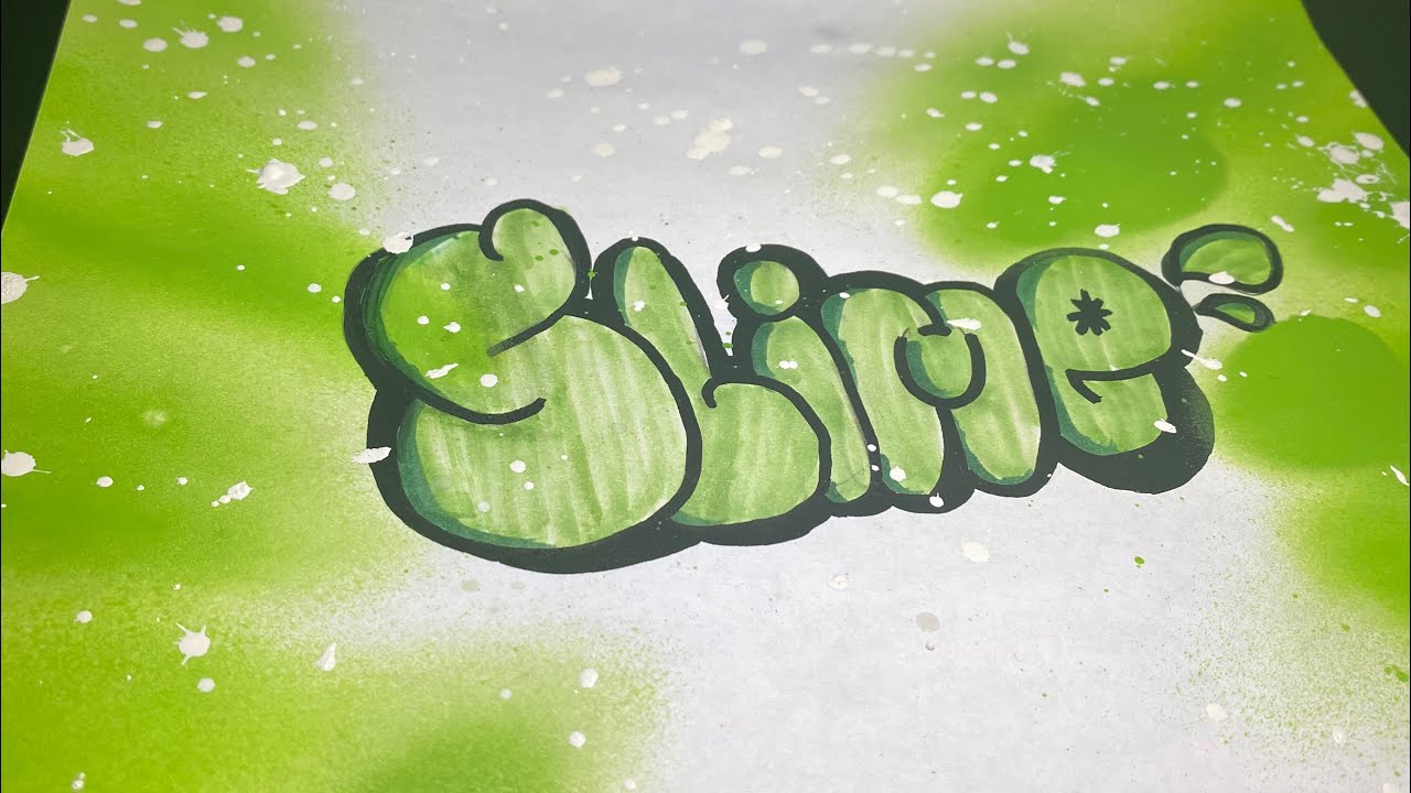 New graffiti drawing slime!!! - YouTube