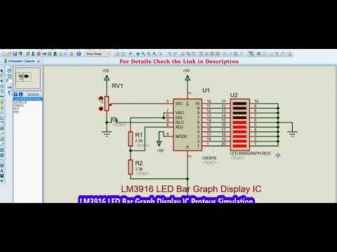 LM3916 battery status indicator example Proteus Simulation - YouTube