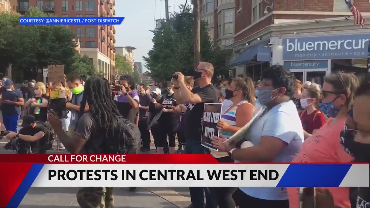 Protesters march in the Central West End after Krewson reads names and ...