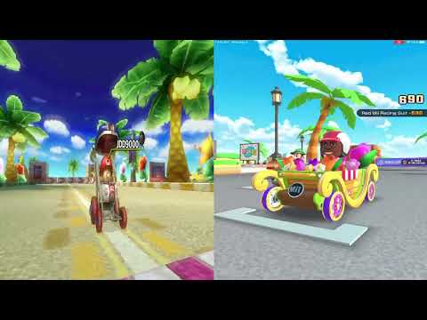Mario Kart Tour Retro Track Comparison 2 - YouTube