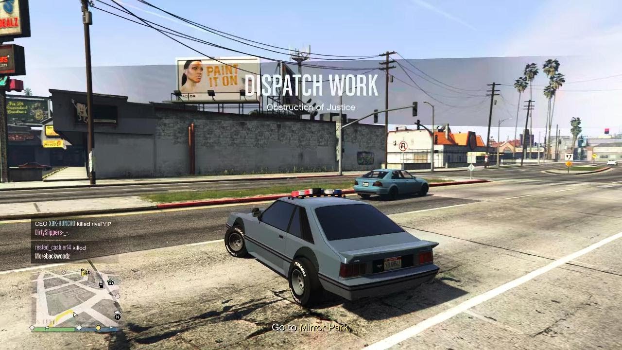 Grand Theft Auto V: Dispatch Work - Obstruction Of Justice 🚓 - YouTube