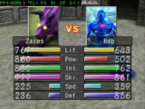 Monster Rancher 2 Battles: Zaros (Tiger/Naga) vs. Bob (Jell) - YouTube
