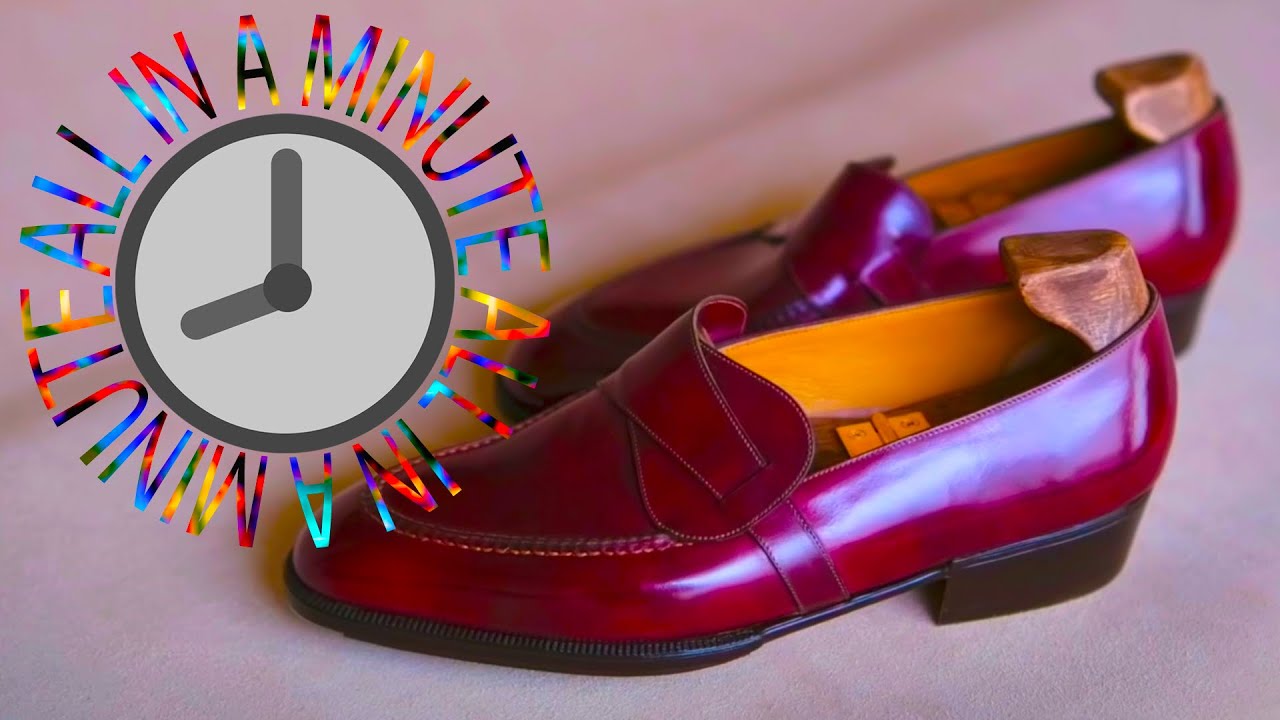 Making Traditional Loafers in Museum Calf Leather | All in a minute ...