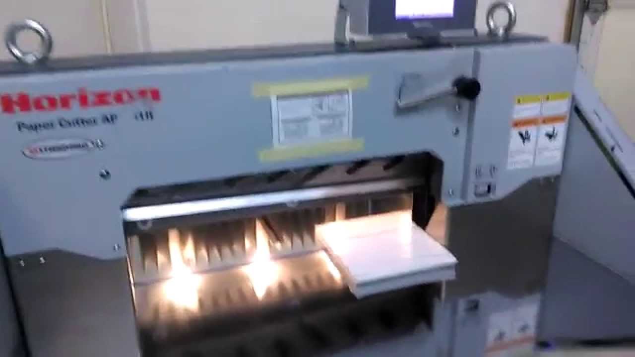 Standard Horizon 24" paper cutter - YouTube