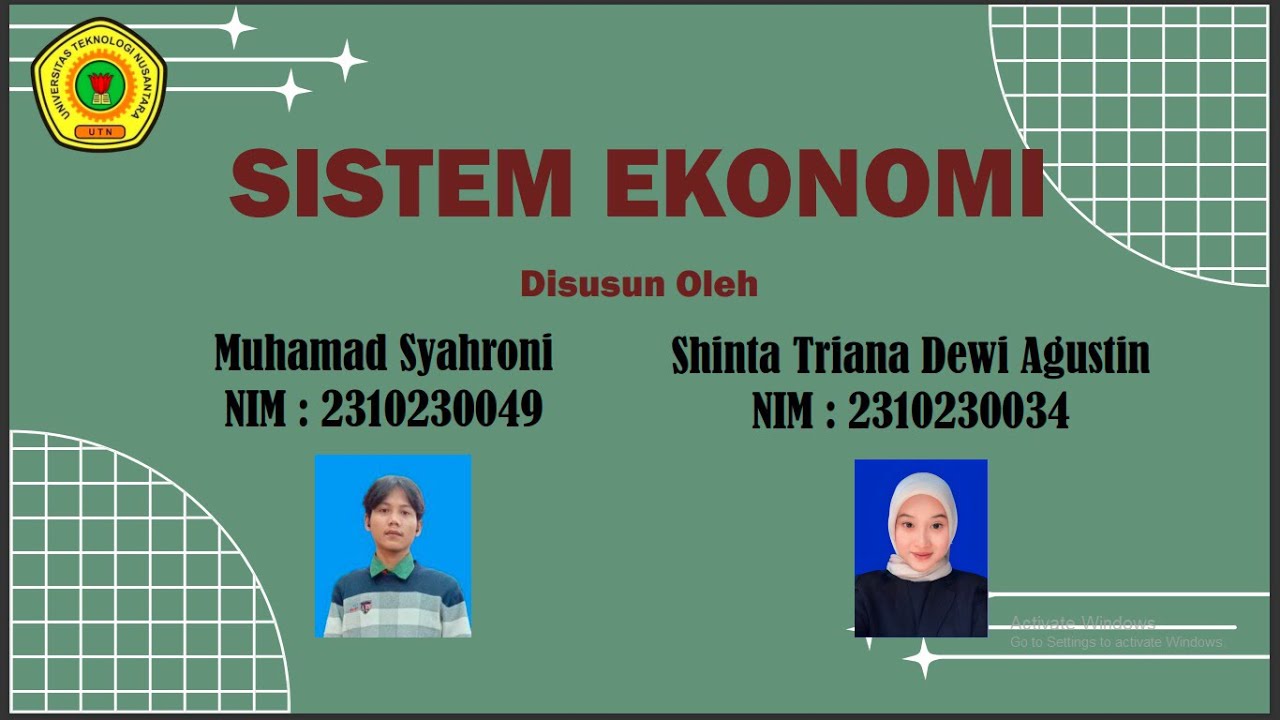 Materi 16 Sistem Ekonomi - Dosen : Bpk Agung Tri Putranto - YouTube