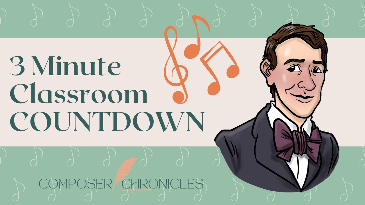 3-Minute Classroom Countdown Timer⏱️|Stephen Foster “Oh! Susanna” Theme ...
