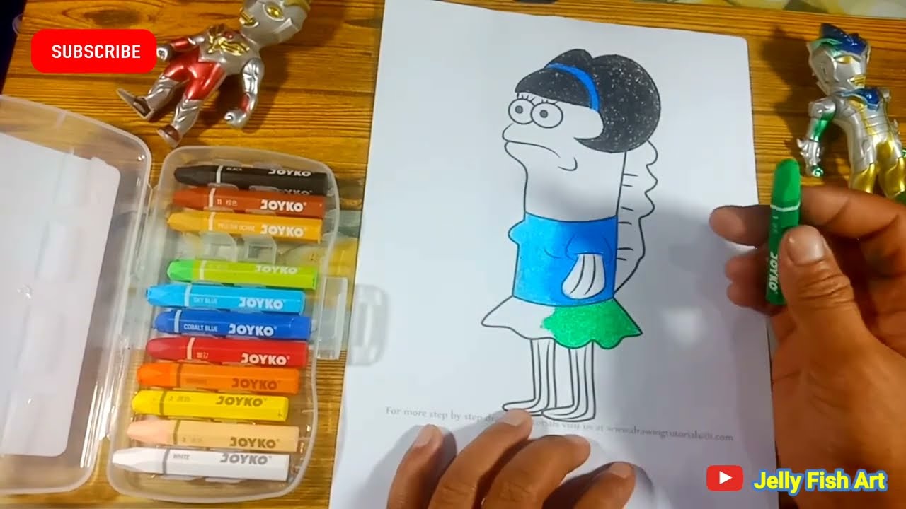 Mewarnai Nancy Suzy Fish || ABG Labil bikini bottom || Jelly Fish Art ...