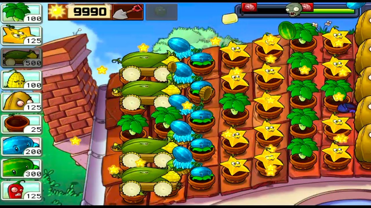 Plants Vs Zombies Epic Hack | Cab Cannon Vs StarFruit Vs All Zombies ...