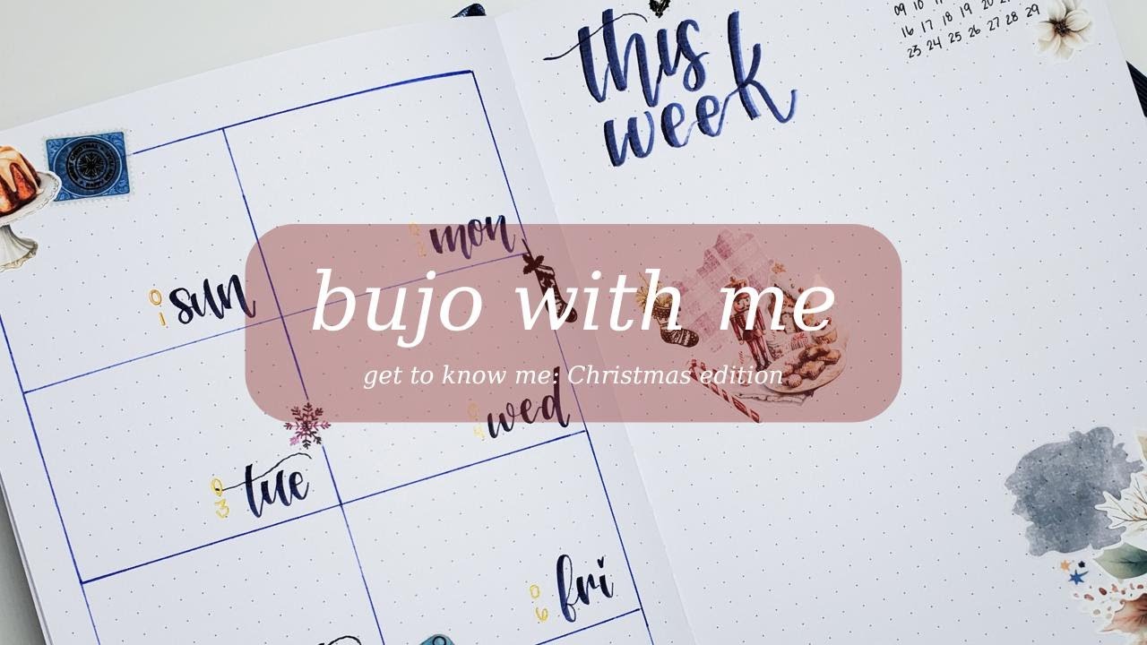 Bujo With Me - Ep 7 (Get to Know Me Christmas Edition) - YouTube
