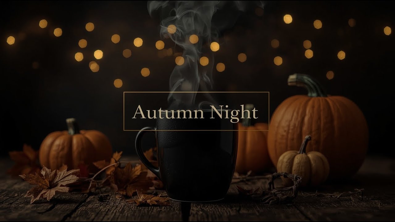 Autumn Night Jazz 🍁 Smooth Jazz Instrumental & Cozy Fall Coffee Shop ...
