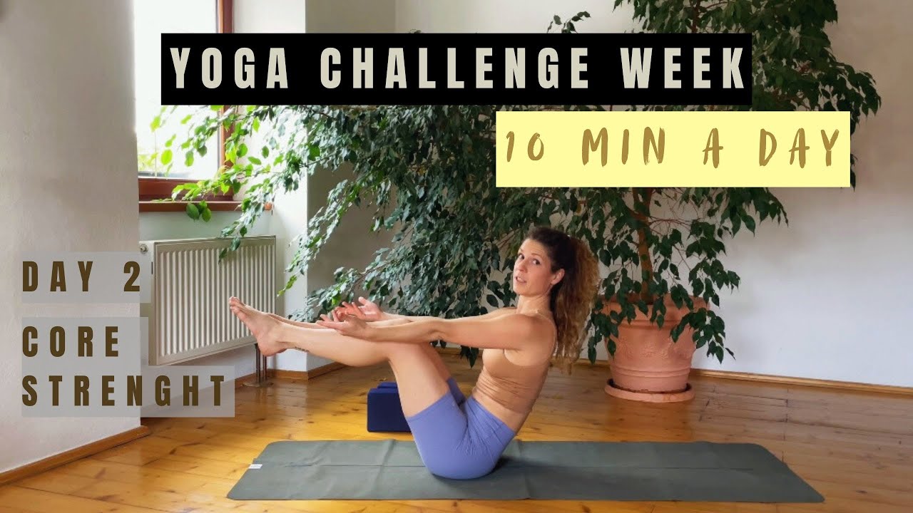 Day 2 : Abs yoga workout, 10 minutes a day, week challenge - YouTube