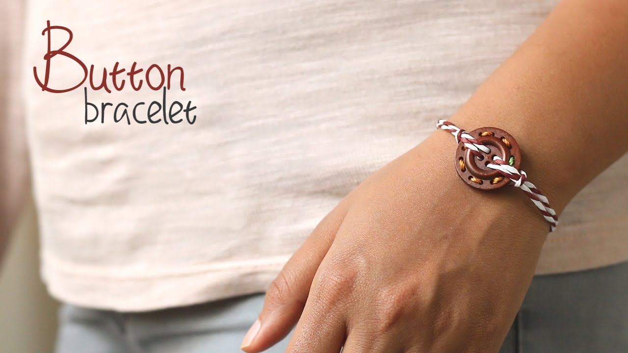 How to make Easy Button Bracelet - YouTube