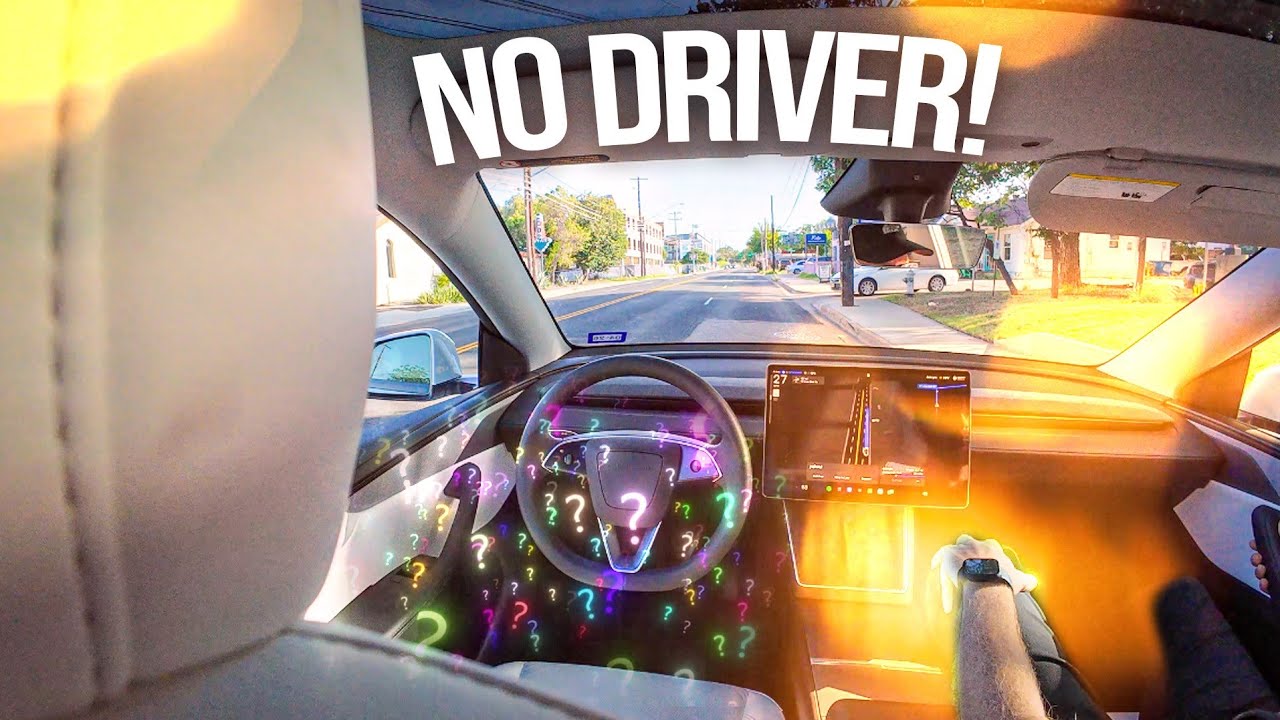 Driverless Tesla Robotaxi - First Look - YouTube