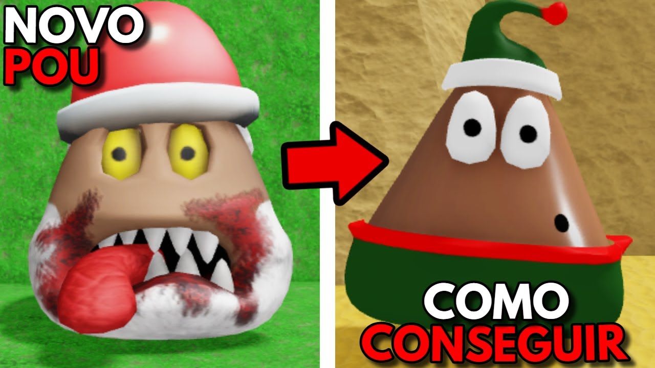 NOVO PERSONAGEM SECRETO EXCLUSIVO DE NATAL DO POU DE TERROR DO ROBLOX ...