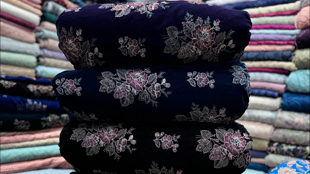 Embroidered velvet New Design By Firdous Fabrics - YouTube