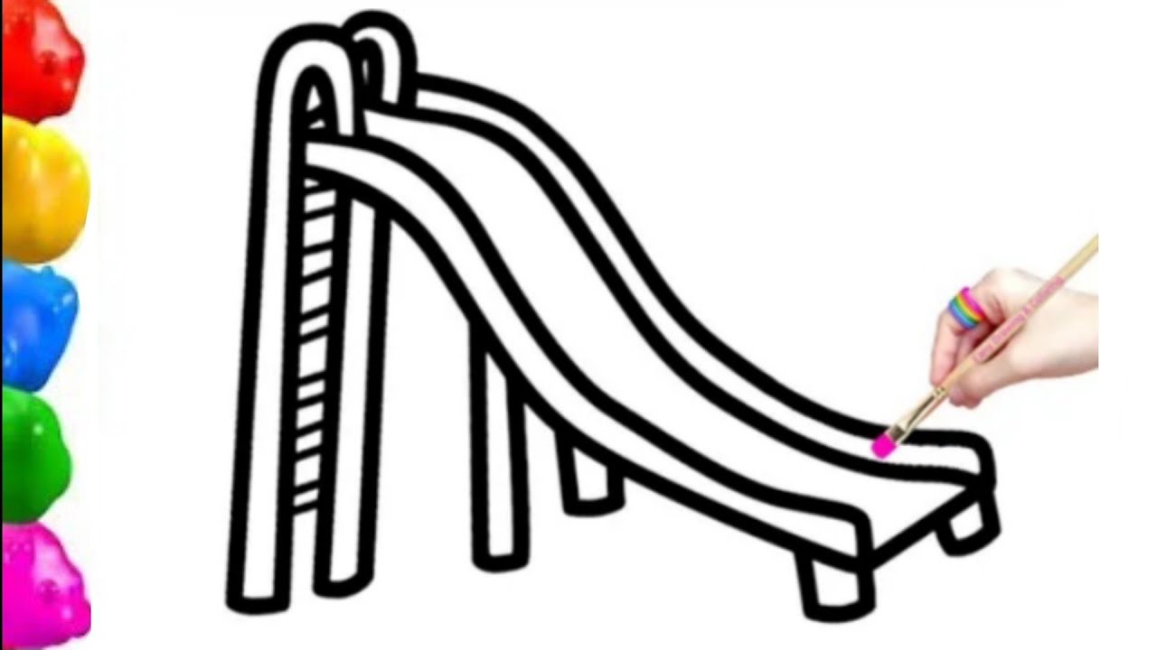 Slide Playground Drawing, Painting and Coloring for Kids, Toddlers ...