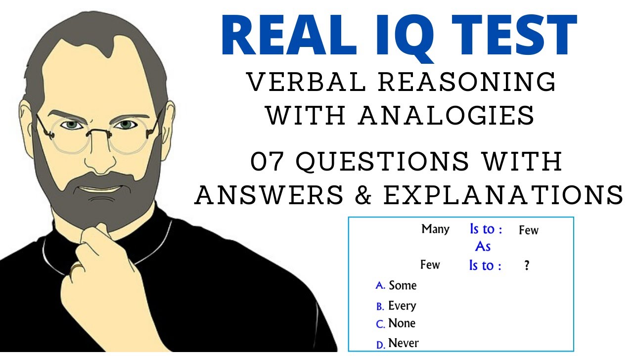 Real IQ TEST VERBAL REASONING With ANALOGIES 07 Questions With real-iq-test-verbal-reasoning-with-analogies-07-questions-with