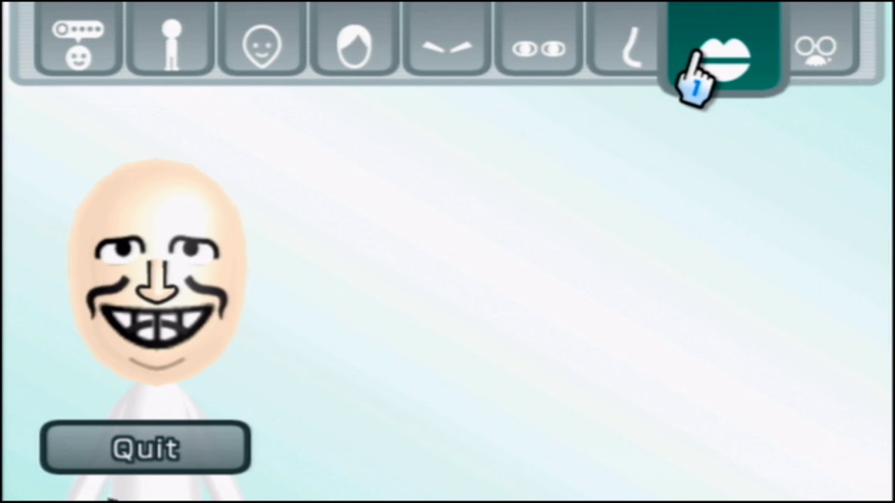 Mii tutorial: Troll Face [my version] - YouTube