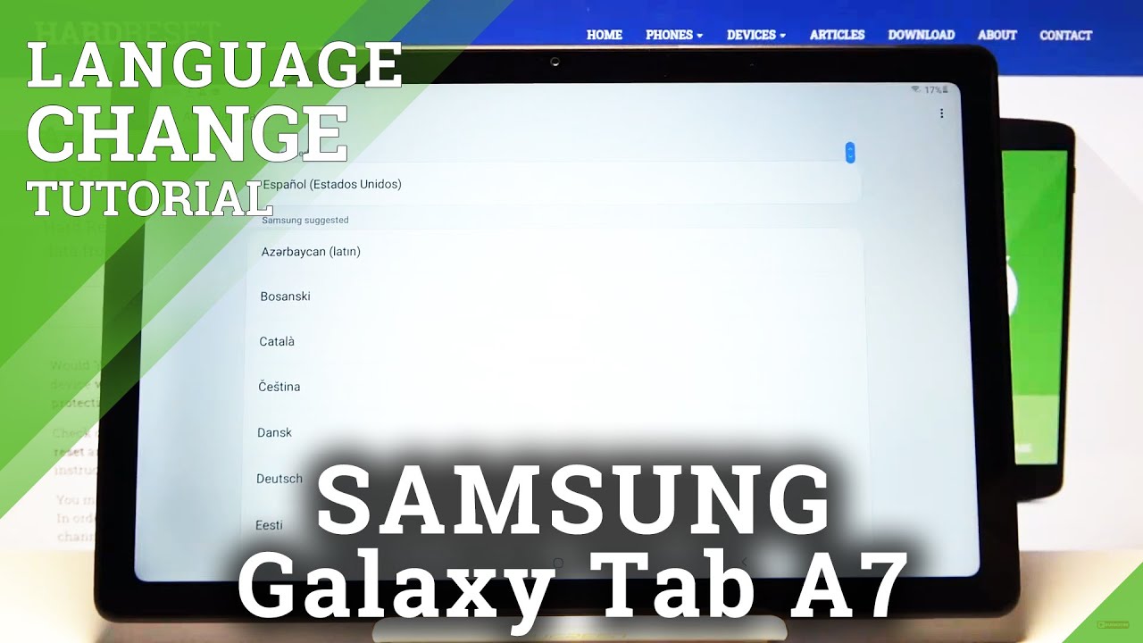 How to Change Language on SAMSUNG Galaxy TAB A7 2020 - Language List ...