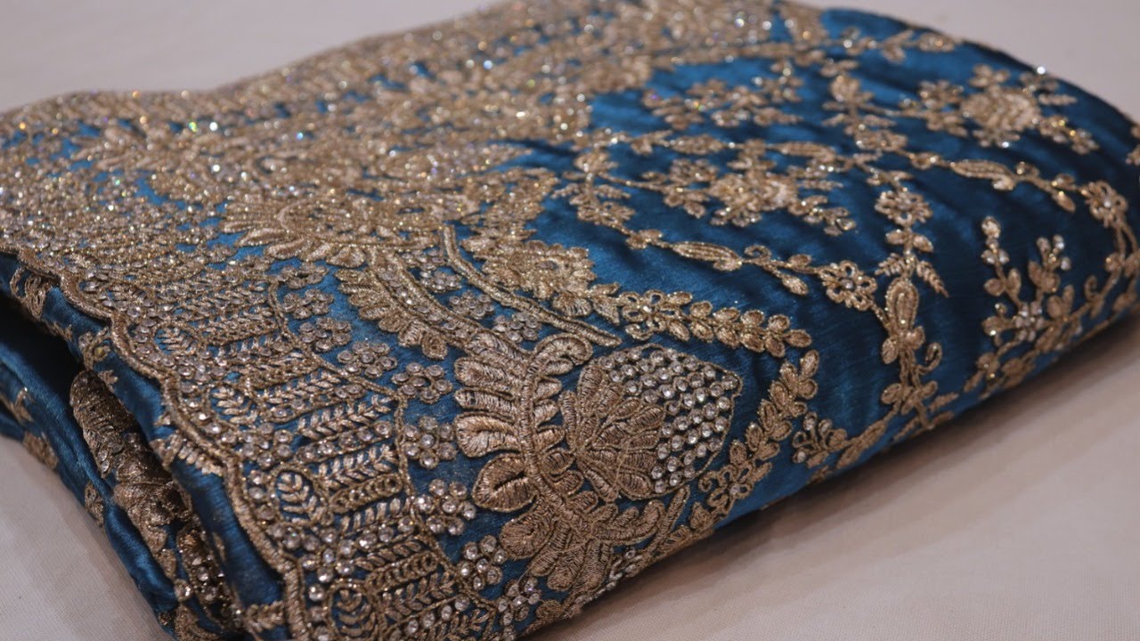ARNG-2597 “The French Blue” Premium Designer Saree||Barbari Fabric ...