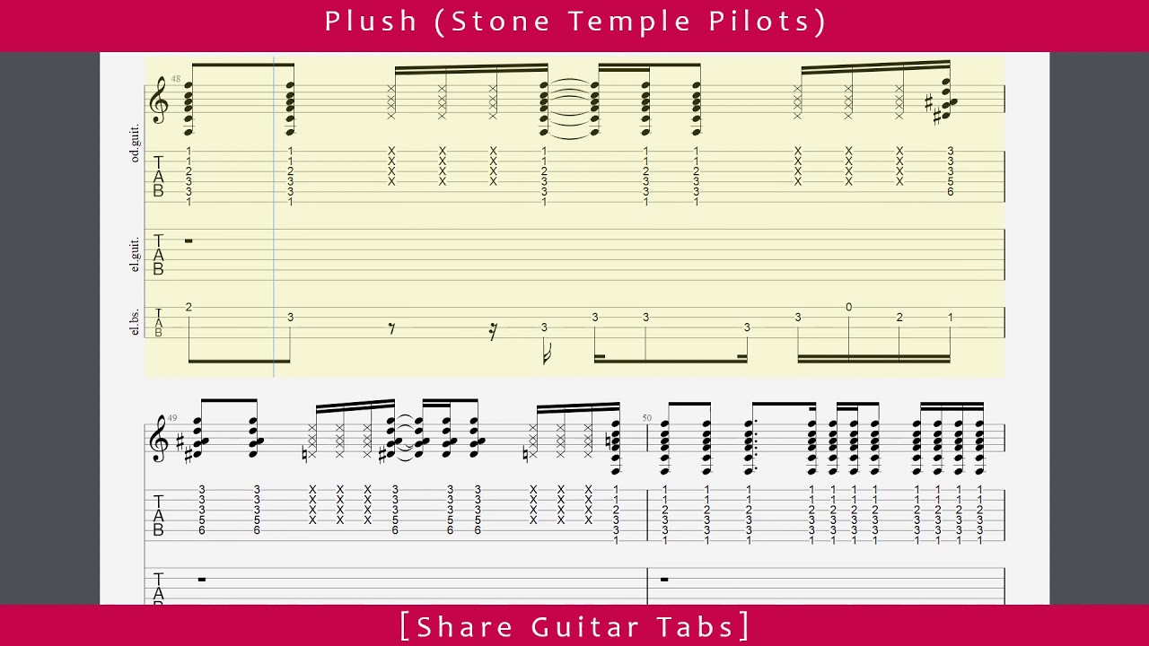 [Share Guitar Tabs] Plush (Stone Temple Pilots) HD 1080p - YouTube