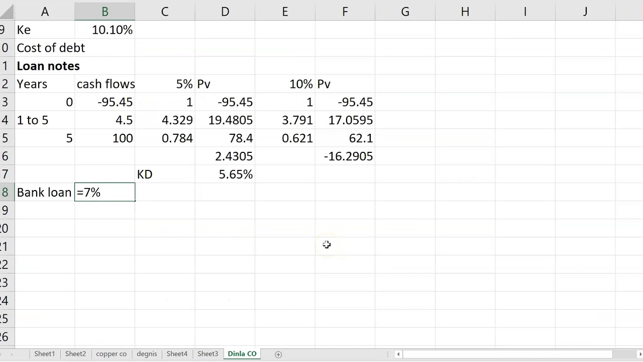 How To Solve WACC ion On Excel Dinla Co YouTube How To Solve WACC ion On Excel Dinla Co YouTube