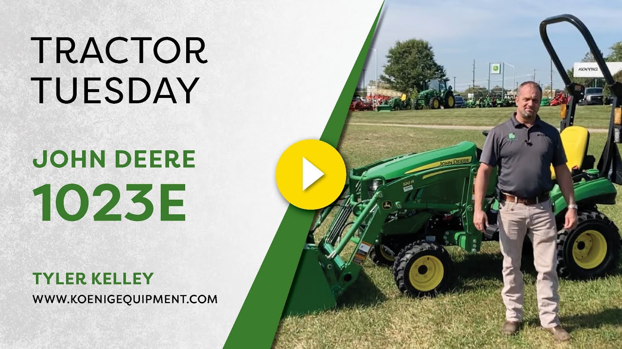 Tractor Tuesday | John Deere 1023E Tractor & Attachments Overview - YouTube
