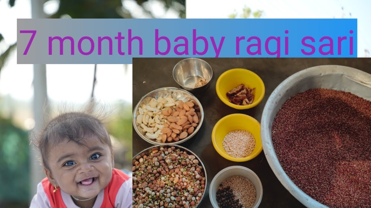 7th month baby ragi sari - YouTube