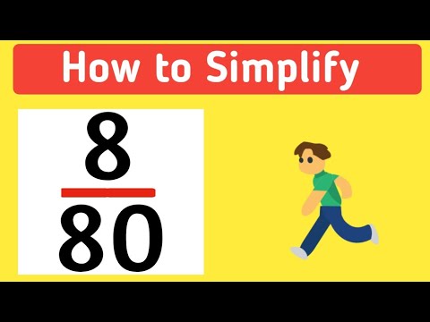 How to Simplify the Fraction 8/80 - YouTube