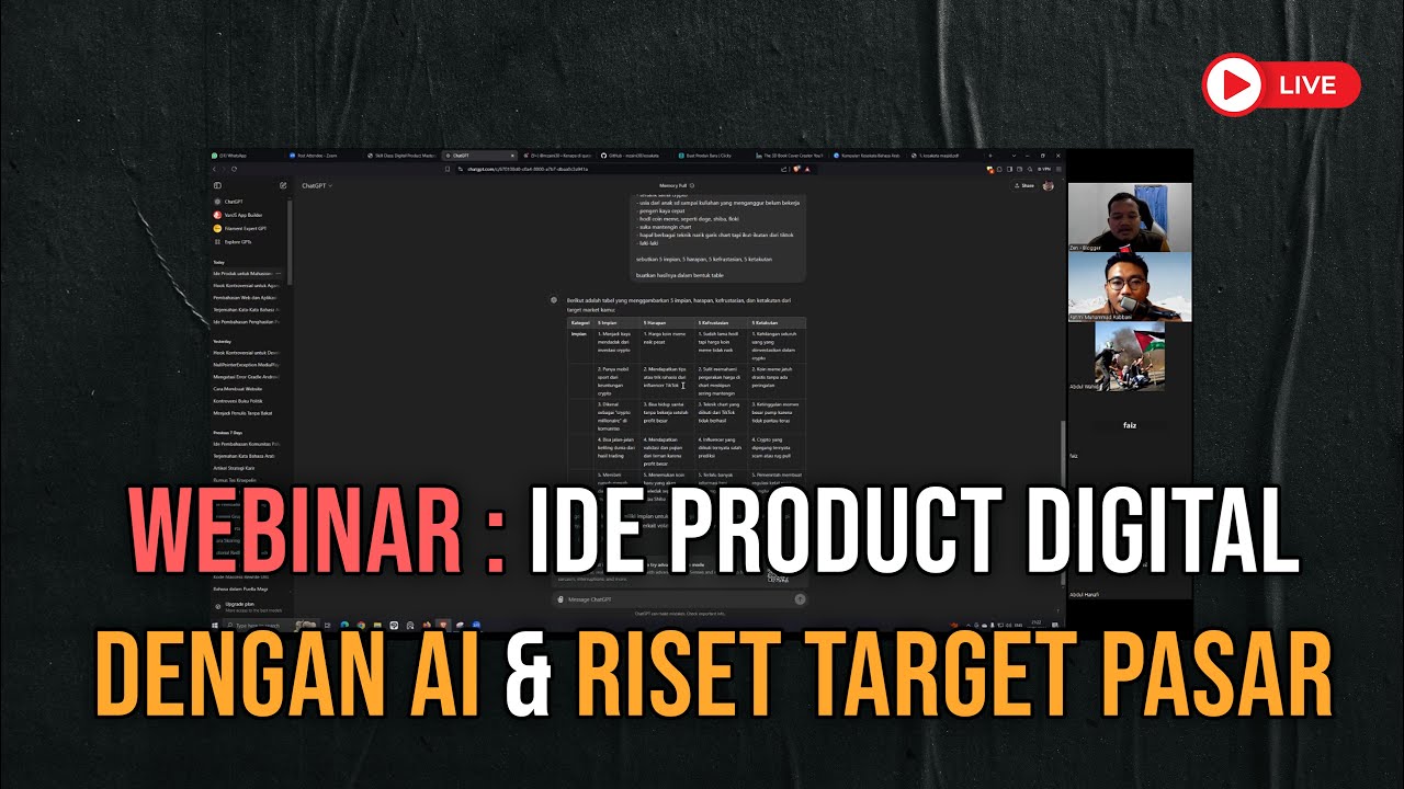 Ide Produk Digital dengan AI - Digital Product Mastery Class - YouTube