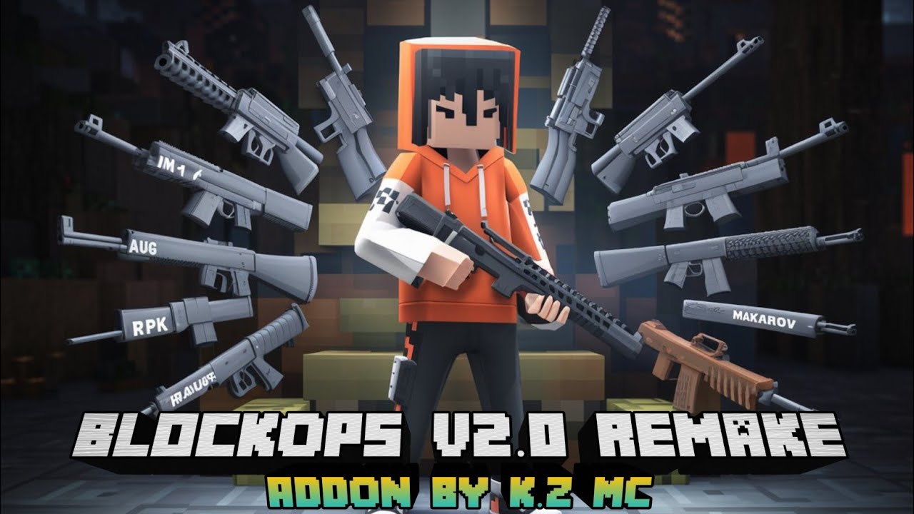 3D Gun Mods MCPE - BlockOps V2.0 Remake BETA | More 3D Guns for Your Adventures - YouTube