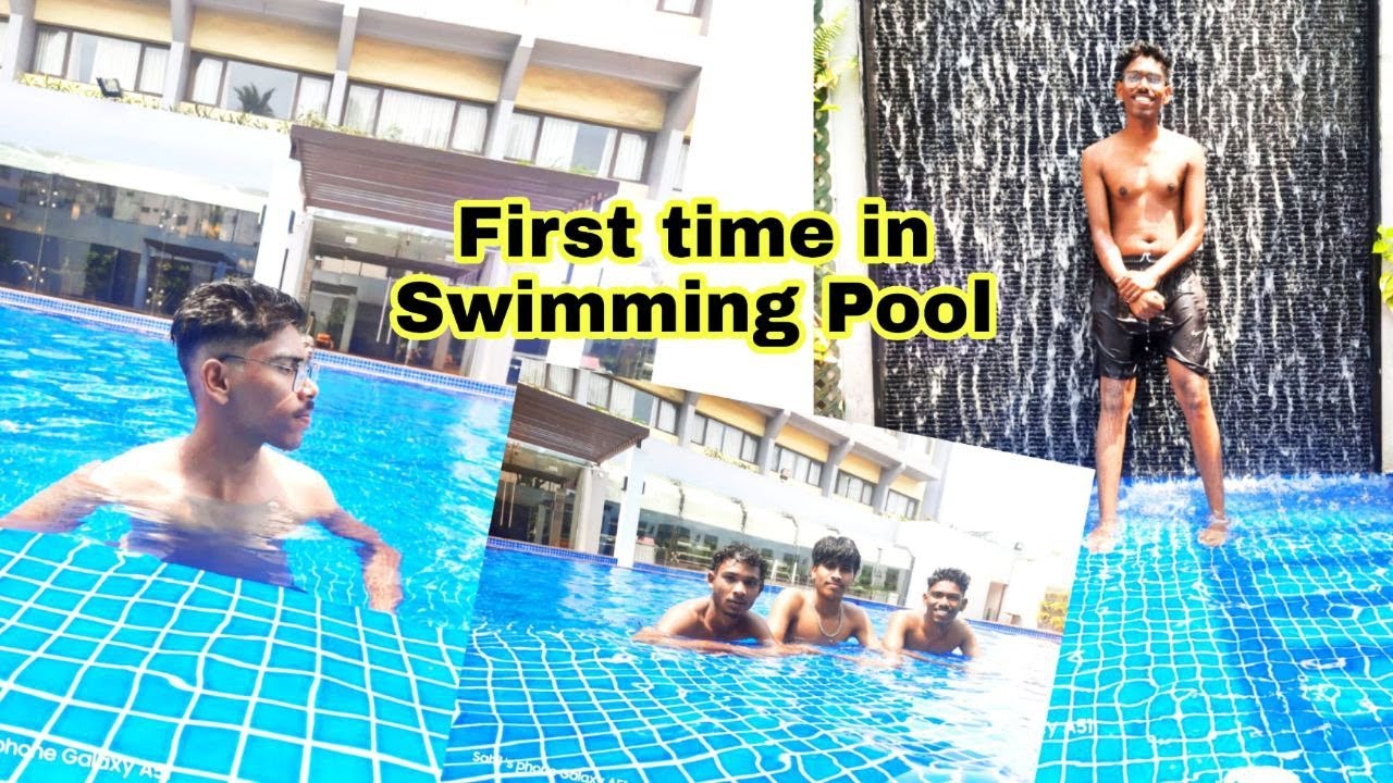 First time at Swimming Pool - YouTube