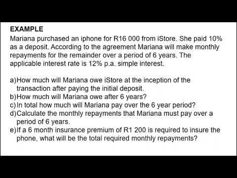 Mathematics: Grade 8 Financial Mathematics - Lesson 7 (recommended for ...